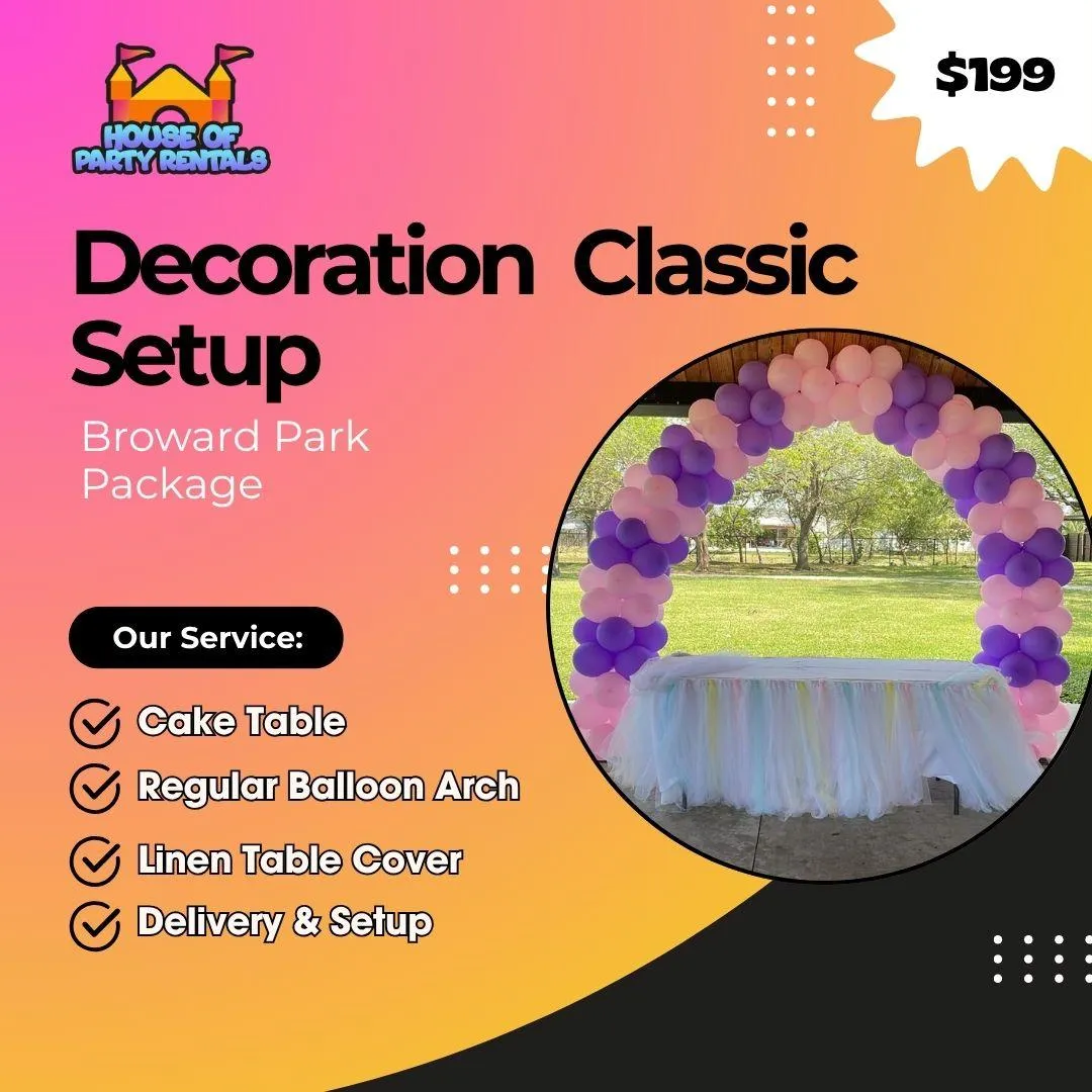 Decoration Classic Setup – Broward Park Package