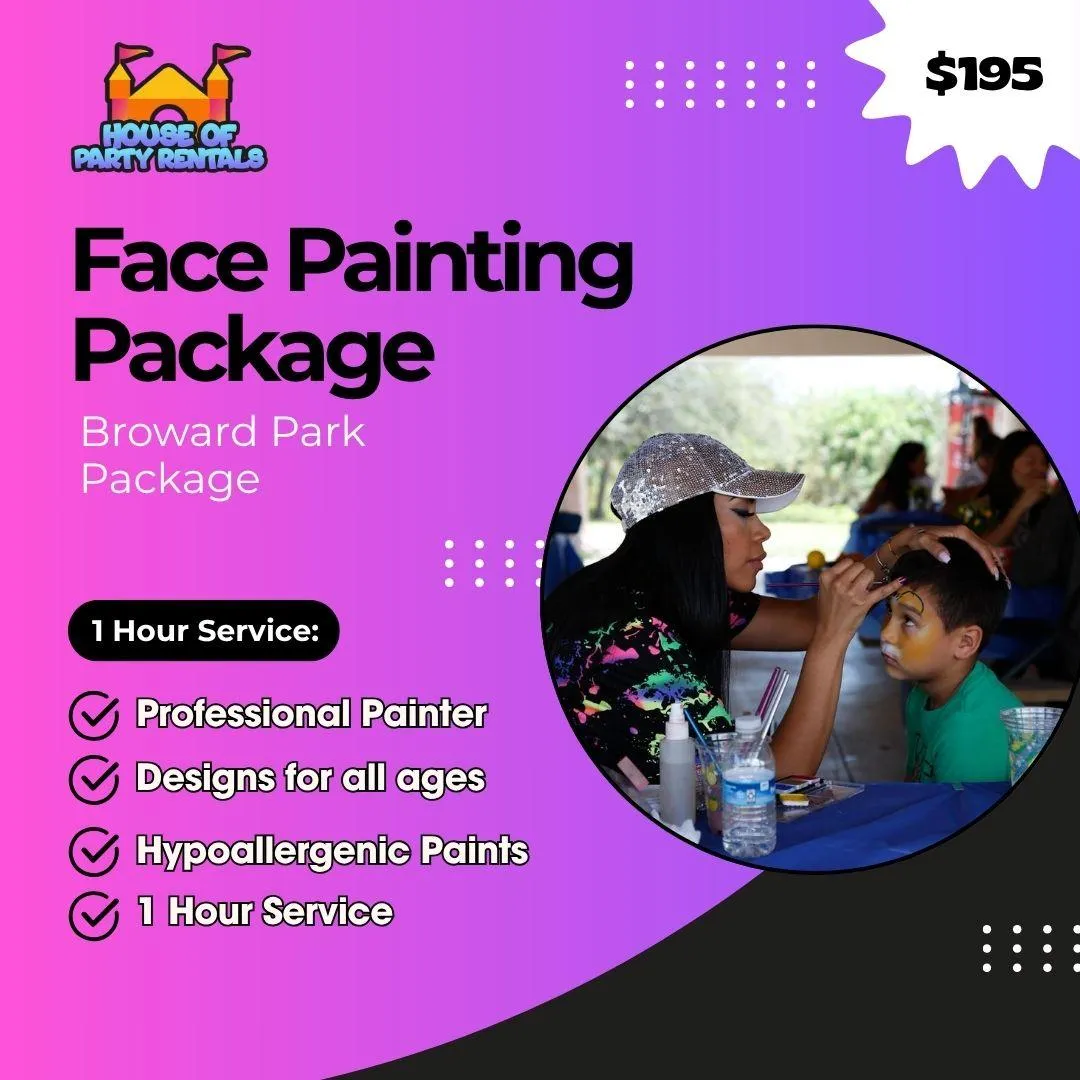 Face Painting Package – Broward Park Package