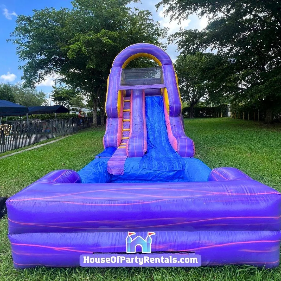 Rent your 17ft Purple Wave Water Slide Today - HouseOfPartyRentals